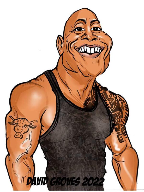 Dwayne Johnson - GROVES CARICATURES