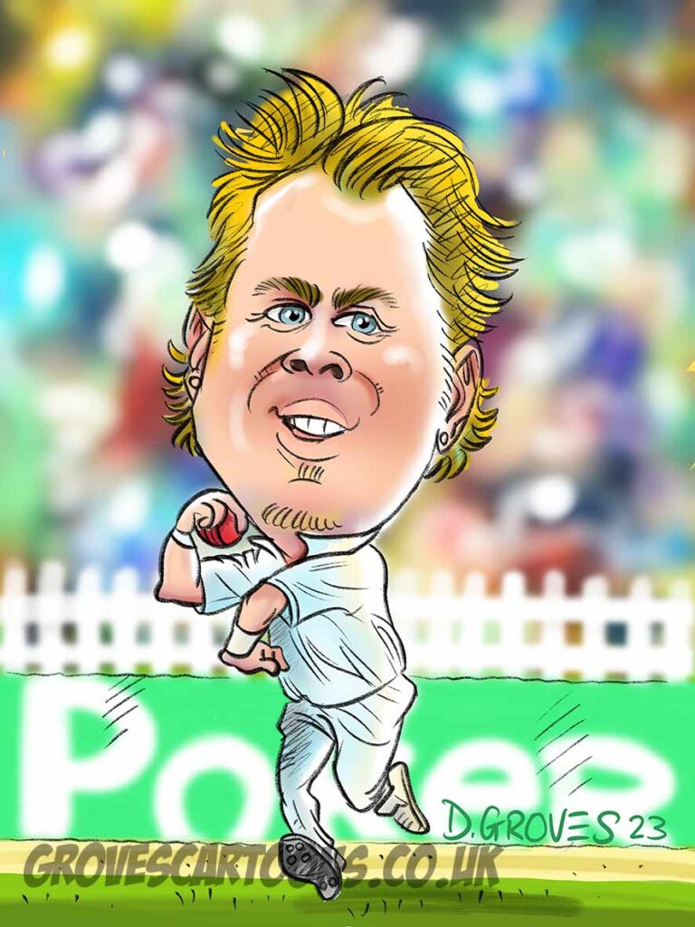Shane Warne - GROVES CARICATURES